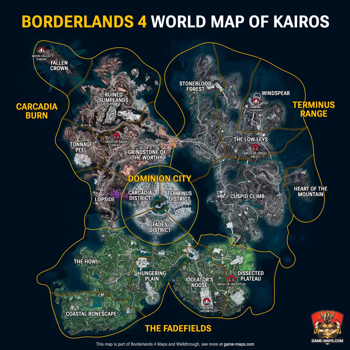 World Map of Kairos - Borderlands 4