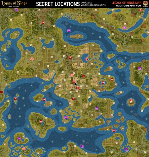 Legacy of Kings Map: All Secret Locations